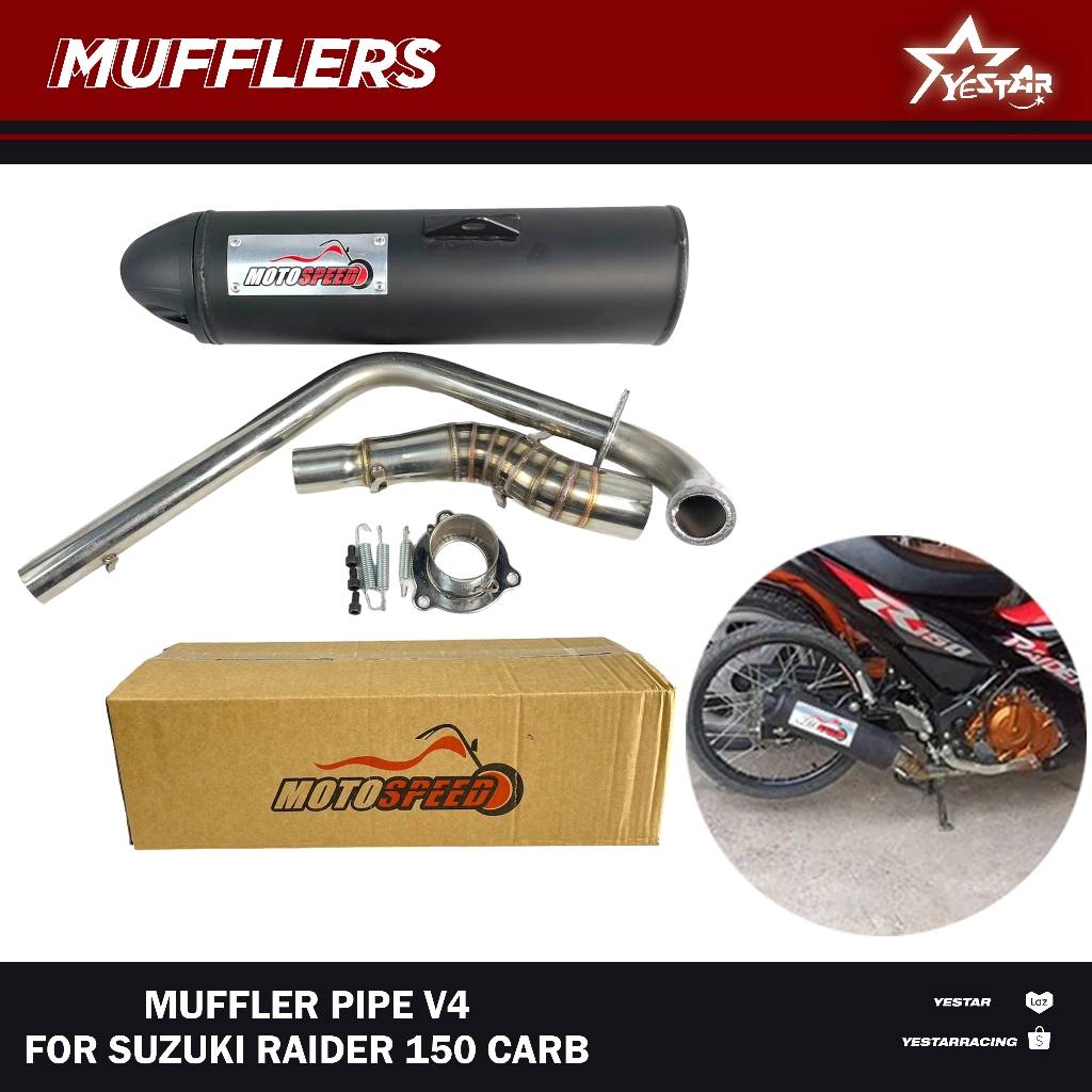 1 Set Muffler Pipe for Suzuki Raider 150 CARB with Elbow Full Exhaust ...