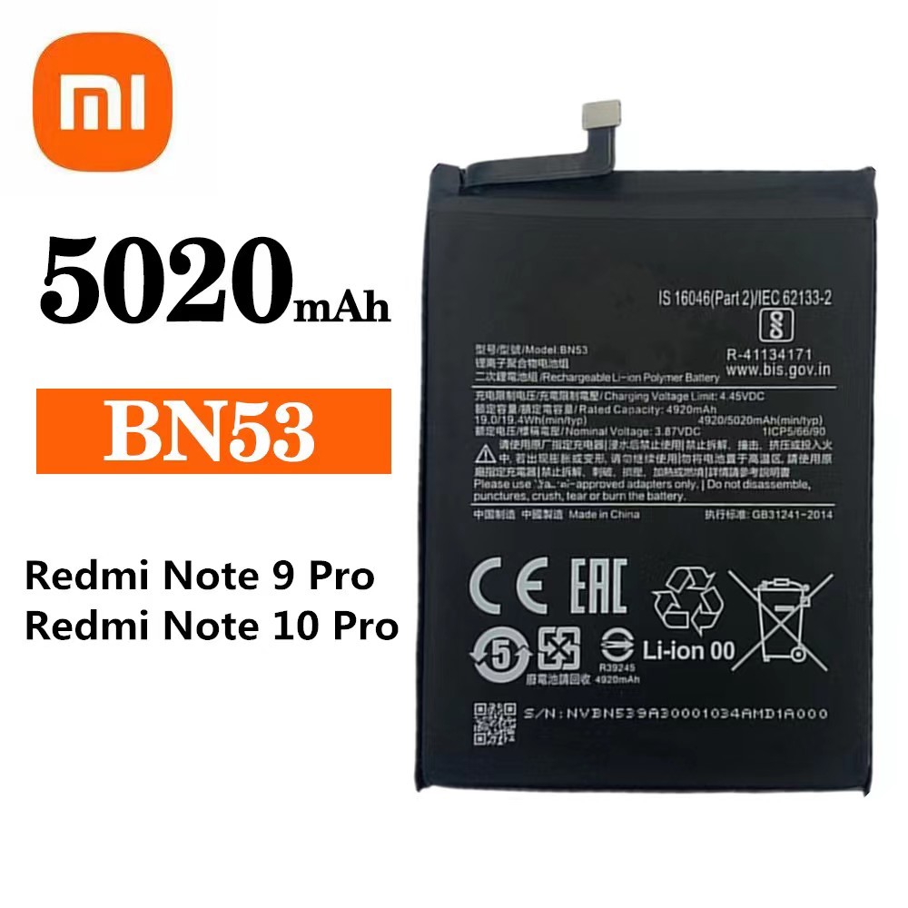 REDMI NOTE 9 PRO Battery / REDMI Note 10 Pro Battery(BN53) | Shopee ...
