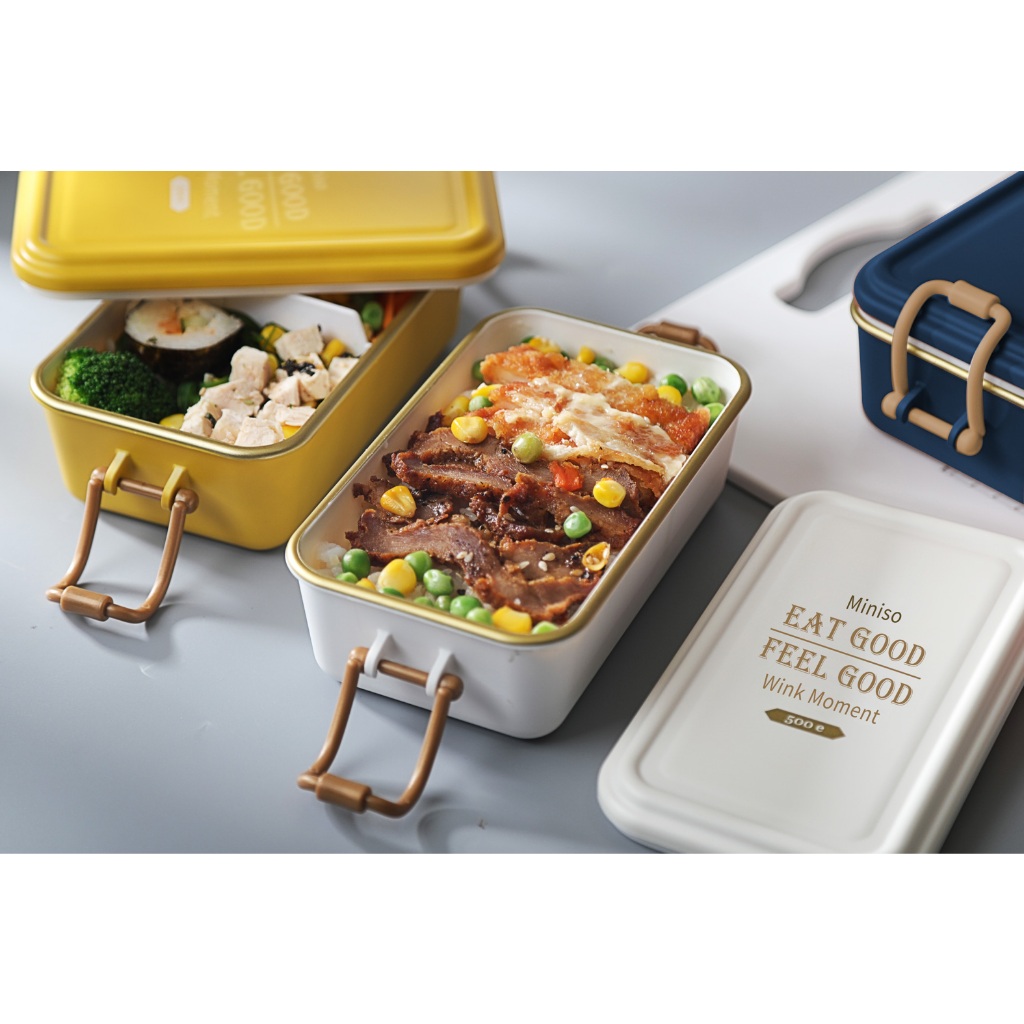 Miniso Japanese Style Bento Box 500mL White | Shopee Philippines