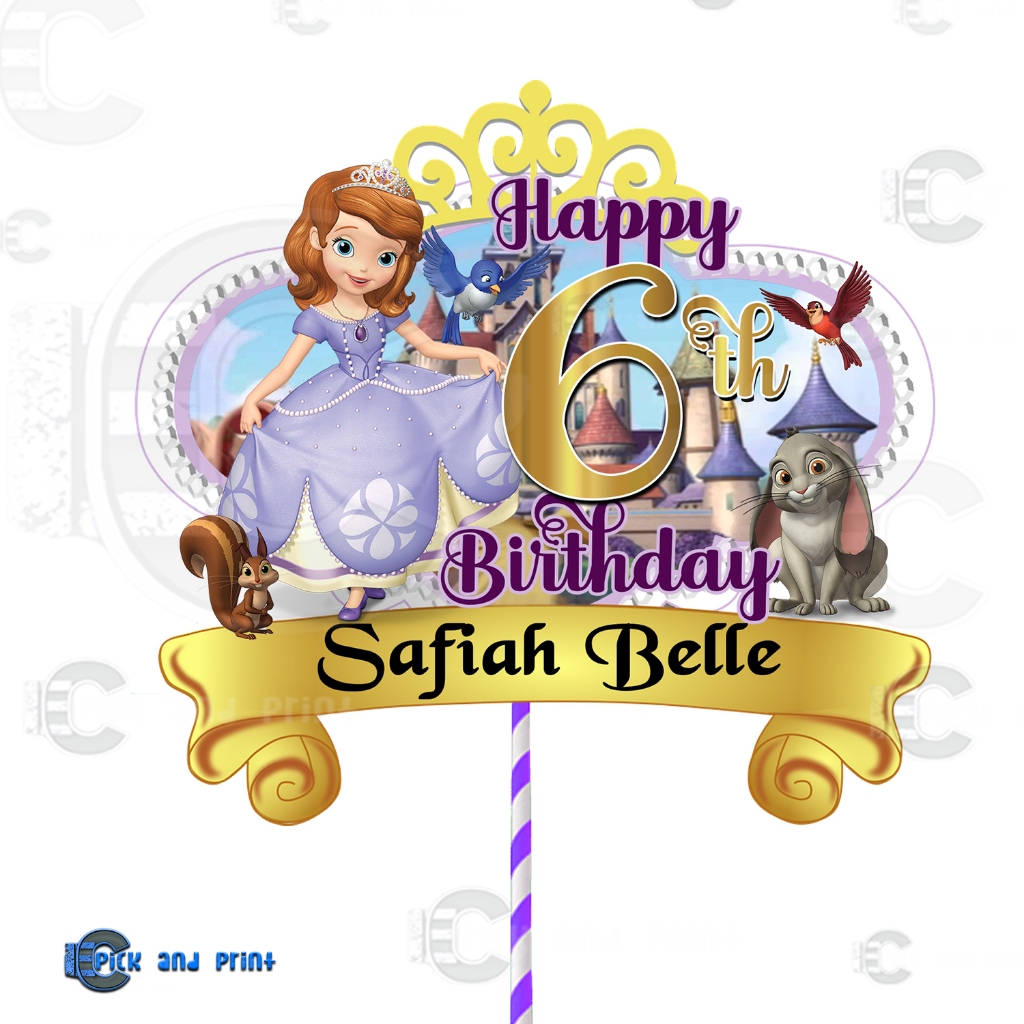 Personalized/Customized Sofia the First Disney Princess Theme Cake ...