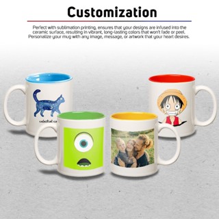 QUAFF Sublimation Coated Inner Color Mug 11OZ Sublimation Coated ...