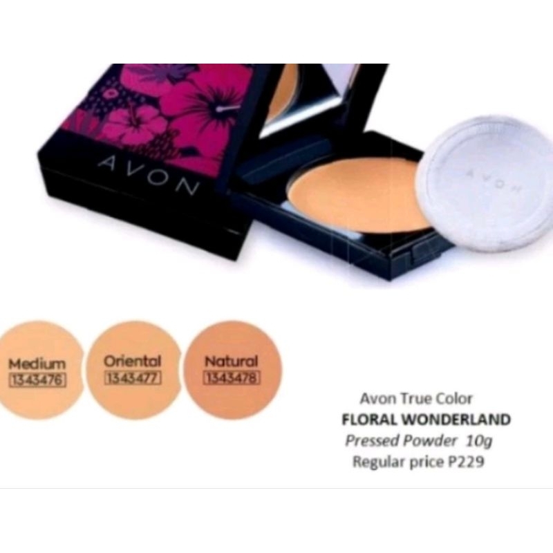 Avon TRUE COLOR OIL CONTROL PLUS PRESSED POWDER FLORAL WONDERLAND ...