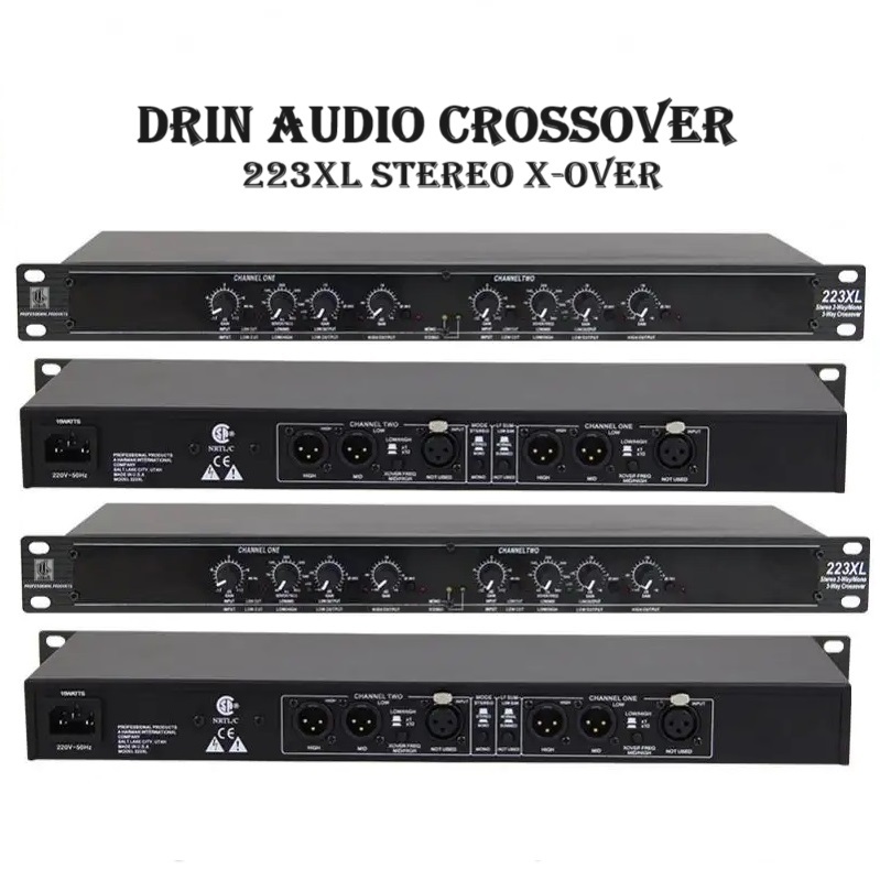 DRIN AUDIO CROSSOVER 223 / 223XL STEREO 2-WAY / MONO 3WAY X-OVER ...
