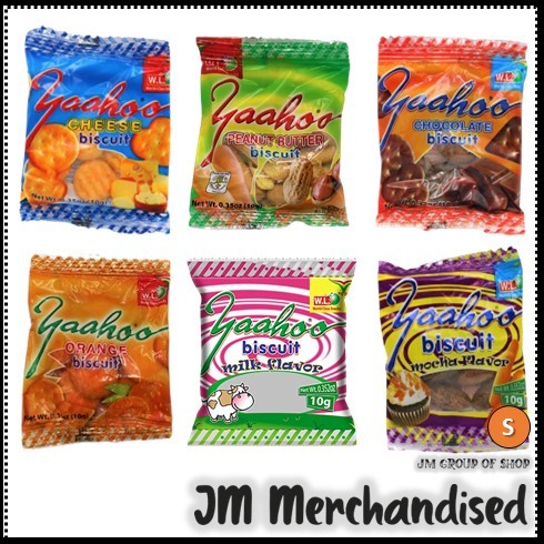 JM FG-0085 | JM Foods | Yaahoo Biscuit | Chocolate | Cheese | Orange | Peanut Butter [1 ...