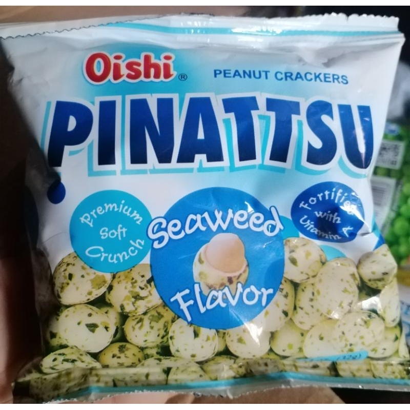 Oishi pinattsu peanut crackers seaweed flavor 32g | Shopee Philippines