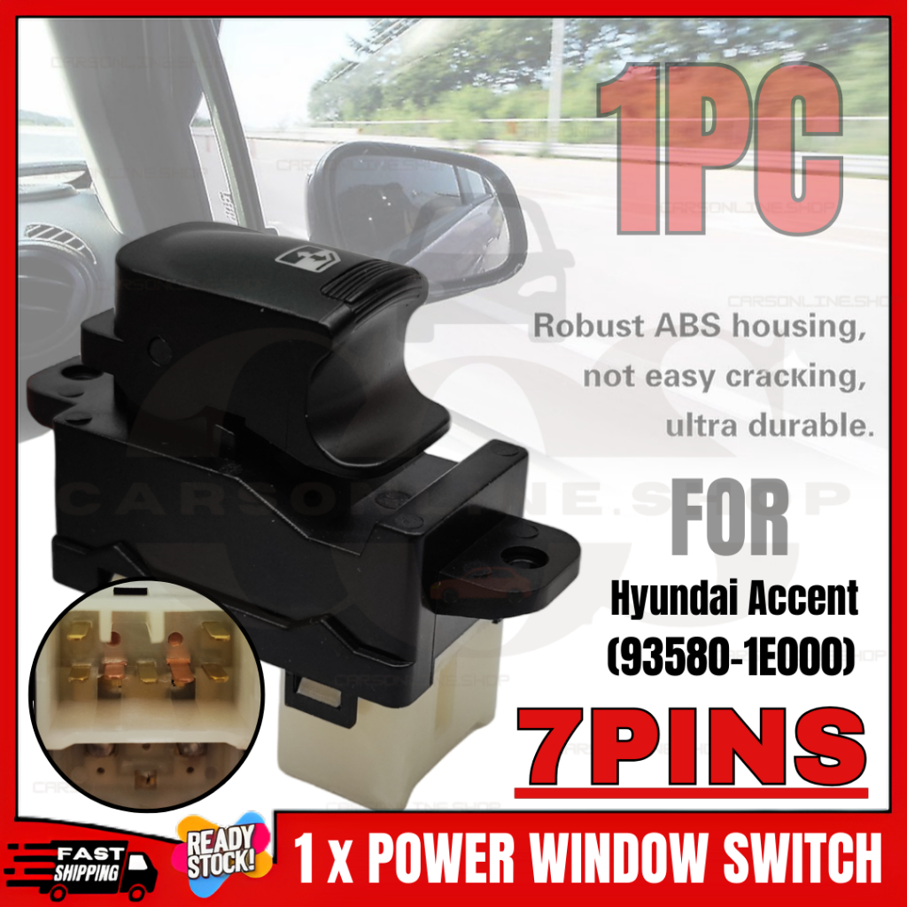COS (10378) 1PC (93580-1E000) HYUNDAI ACCENT POWER WINDOW SWITCH ...