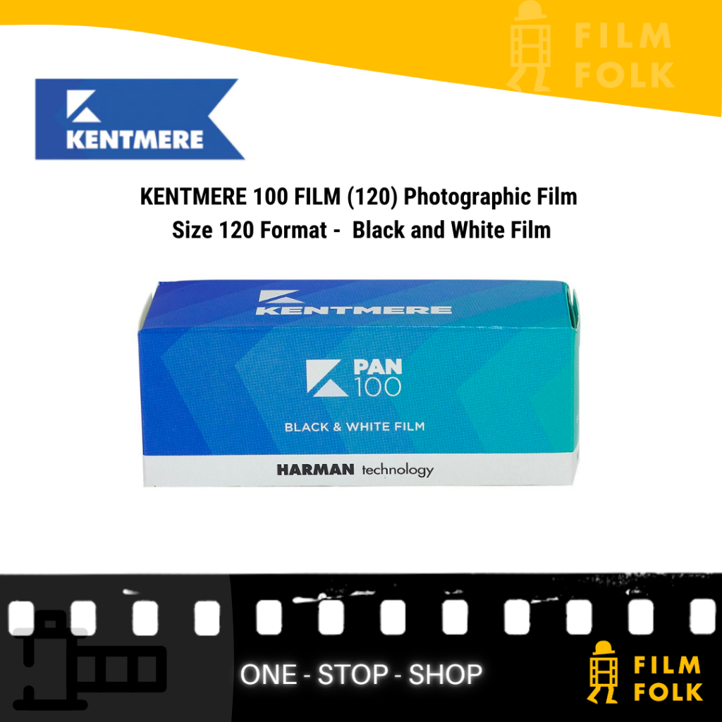 KENTMERE 100 FILM (120) Photographic Film Size 120 Format - Black and ...