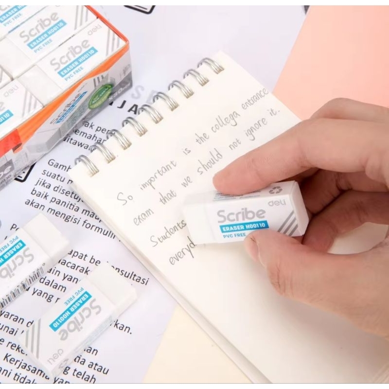 Deli Scribe Rubber Eraser PVC free | Shopee Philippines