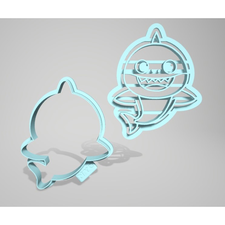 BABY SHARK COOKIE CUTTER WITH SEPARATE STAMP | Shopee Philippines