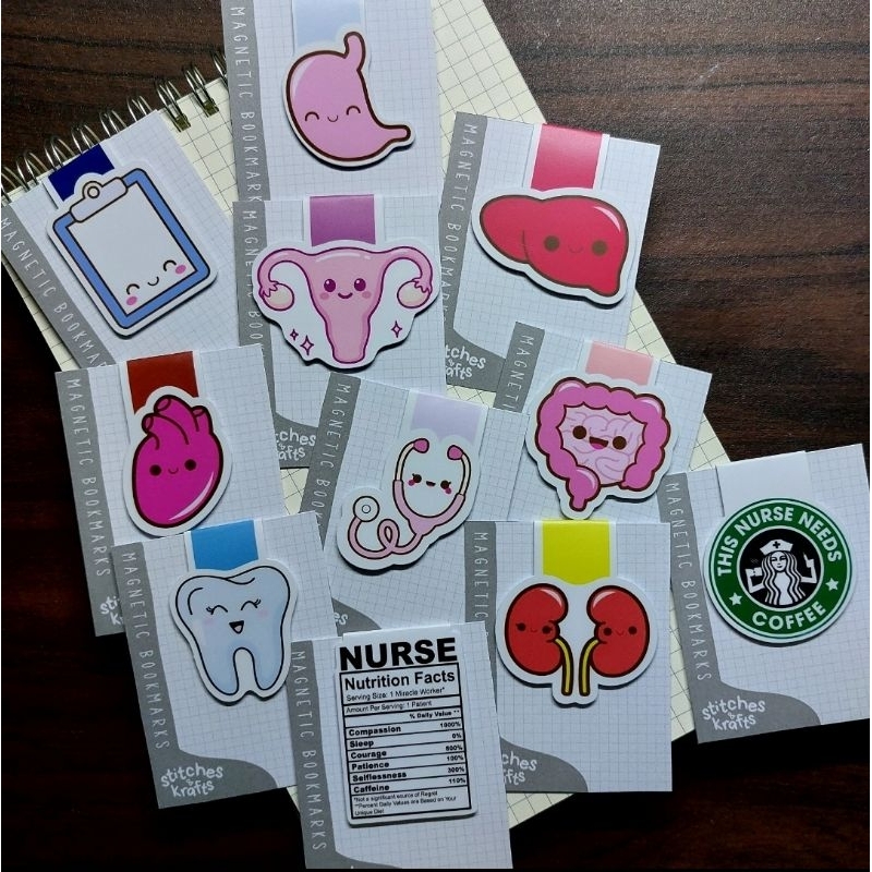 Human Cute Organs Bookmarks Nurse Doctor Dentist | Shopee Philippines
