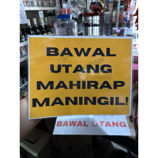 No Credit / Bawal Utang Store Signage ( Laminated ) | Shopee Philippines