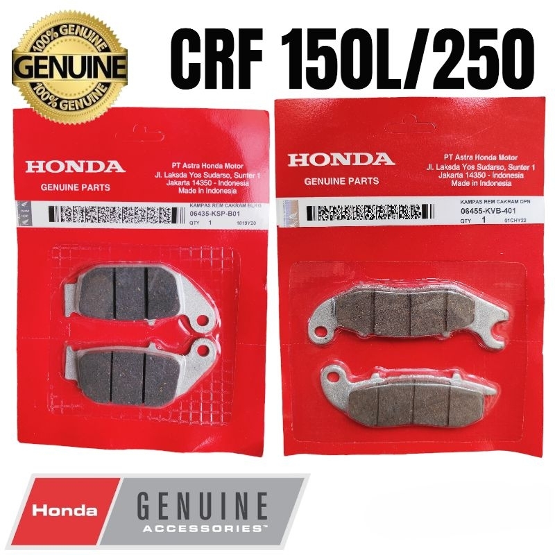 CRF Set Brakepad Front & Rear Set for CRF150L / CRF 250 / CRF 300L ...
