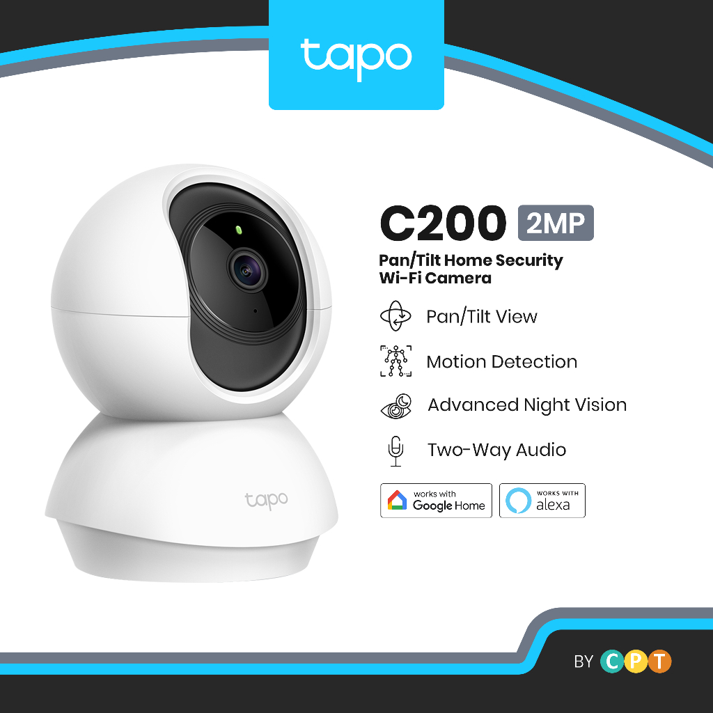 TP-Link TAPO C200 360° 1080P Pan/Tilt Home Security WiFi Camera CCTV ...