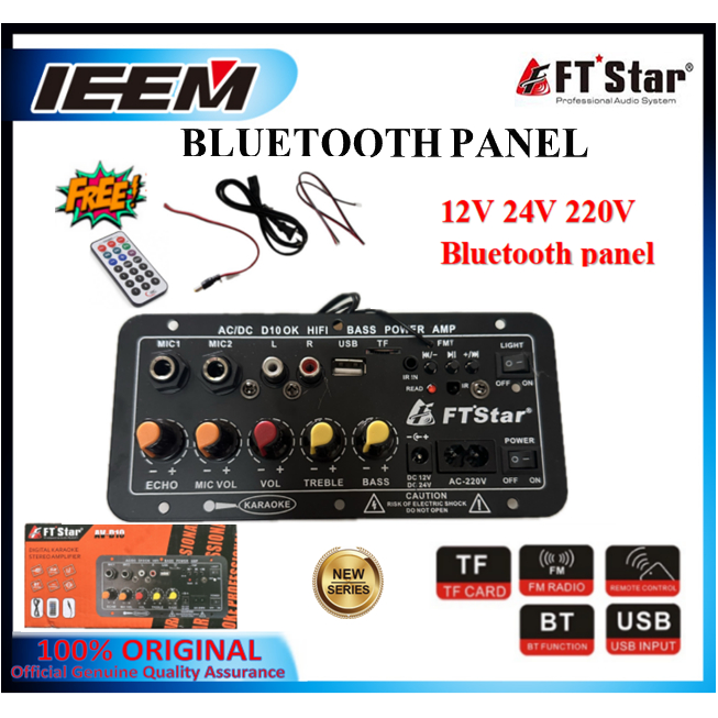 The FTstar Bluetooth panel AV-D10 Digital Bluetooth Stereo Amplifier Board | Shopee Philippines