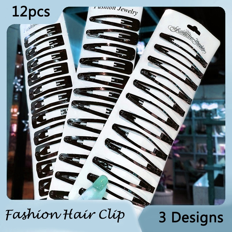 GIVA Metal Snap Hair Clips 12pcs Snap Hair Clips | Shopee Philippines