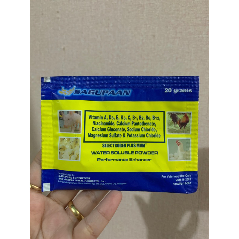 SAGUPAAN SELECTROGEN PLUS MVM FOR ANIMALS 20GRAMS (1 SACHET) | Shopee ...