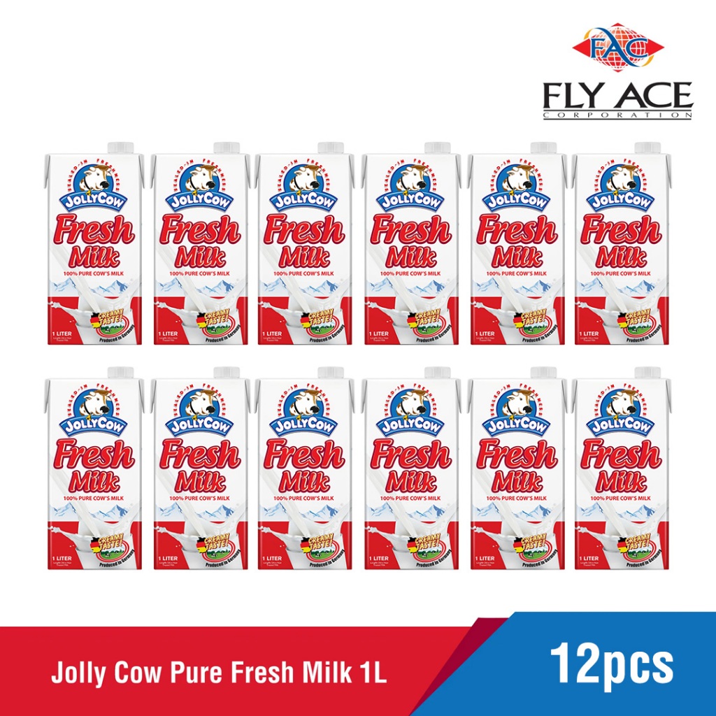 Jolly Cow Pure Fresh Milk 1L x 12 | Shopee Philippines