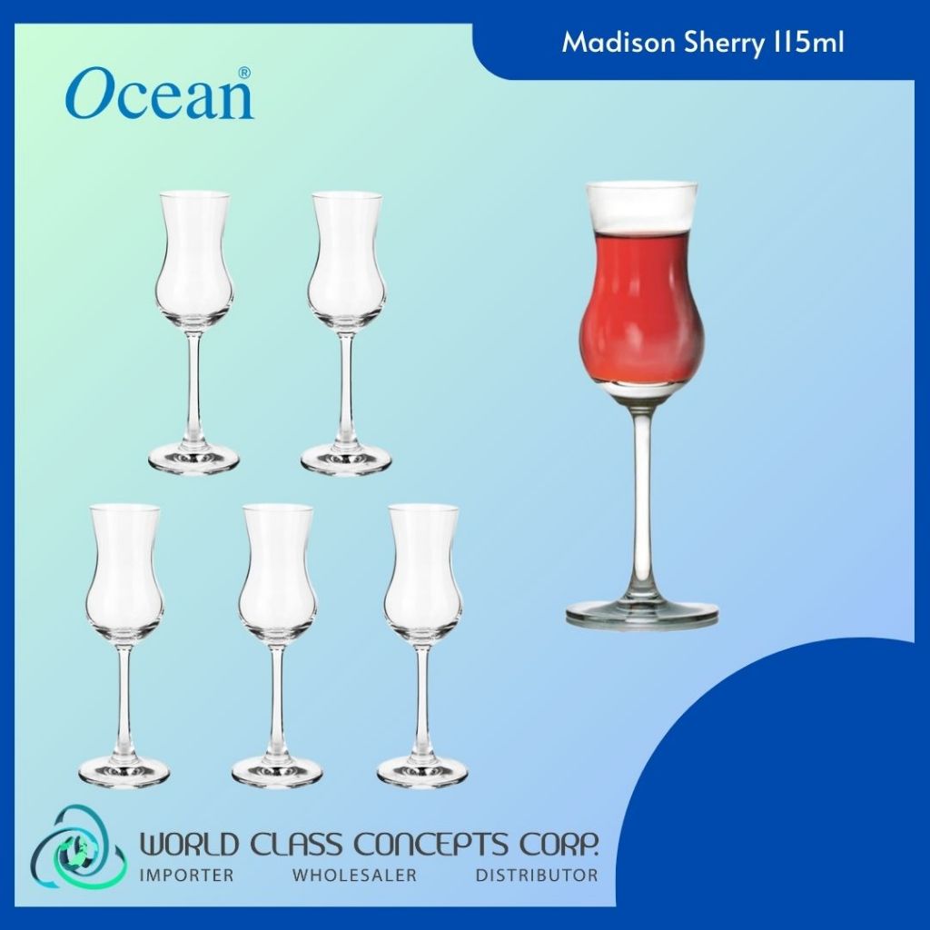 Ocean Glassware Madison Sherry Drinking Glass Clear 115 mL ( Set of 6 ...
