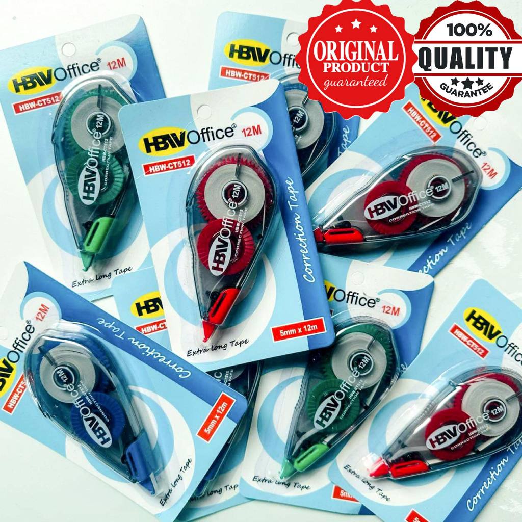 HBW Office Correction Tape No. HBW-CT512 5mmX 12meters (SOLD BY PIECE ...