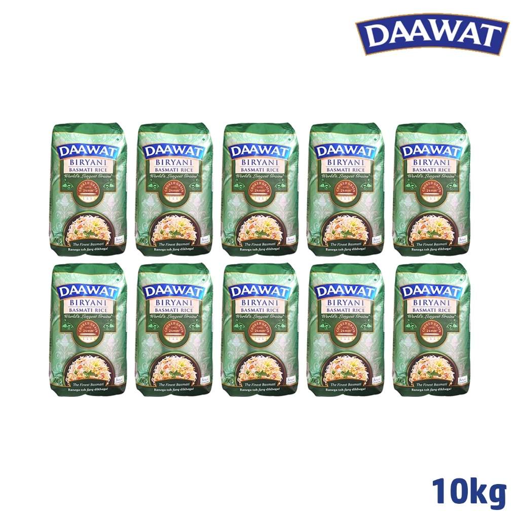 10kg Daawat Biryani FInest Basmati Rice (worlds longest grain) | Shopee ...