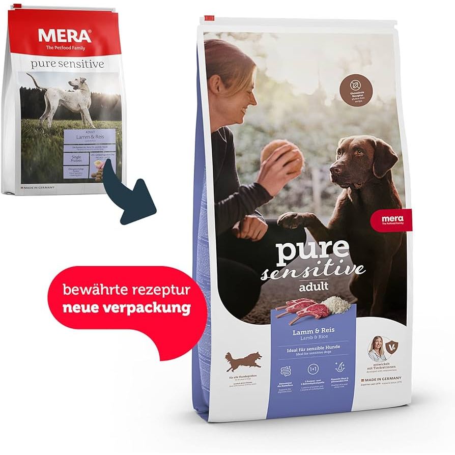 Mera Pure Sensitive Lamb and Rice 4kg (Mini Kibble Option Available ...