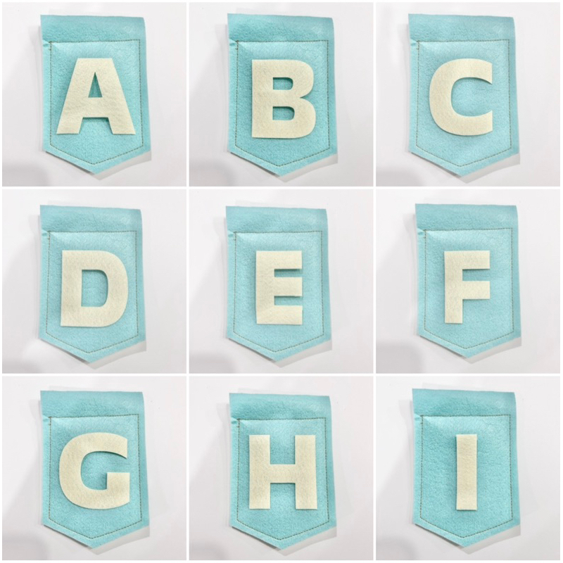 MINT COLOR#7 DIY FLAG LETTER NUMBER NAME BUNTING BANNER | Shopee ...