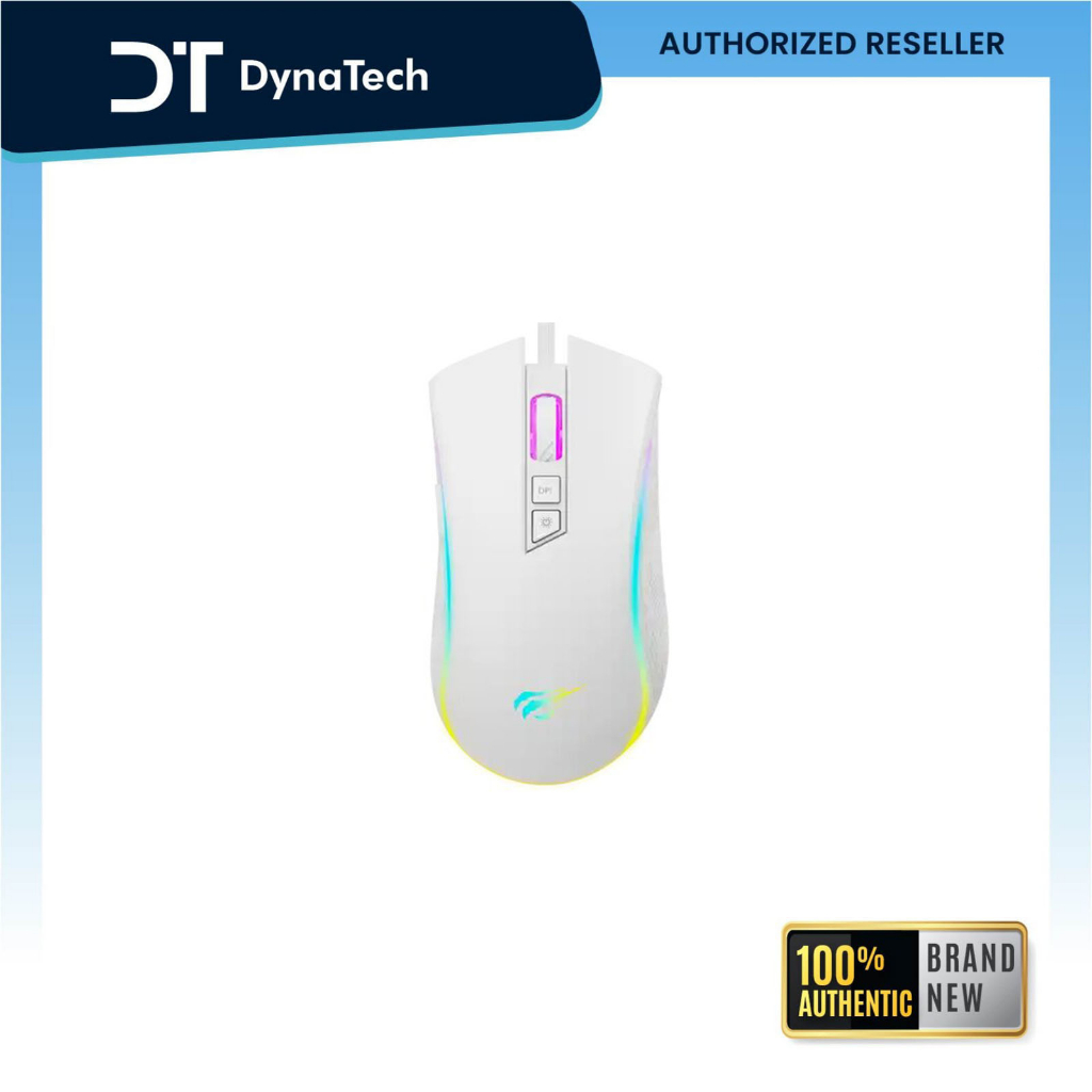 HAVIT GAMENOTE HV-MS1034 WHITE RGB BACKLIT PROGRAMMABLE GAMING MOUSE ...