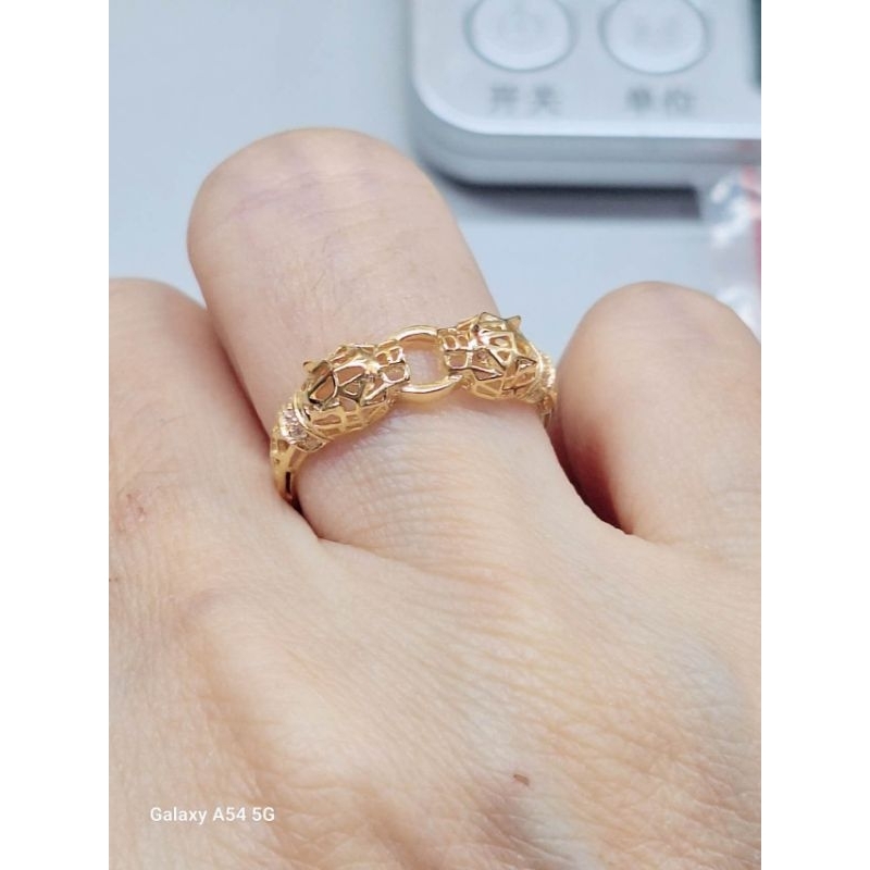 pawnable 18karat au750 yellow gold solid gold panther design rings ...