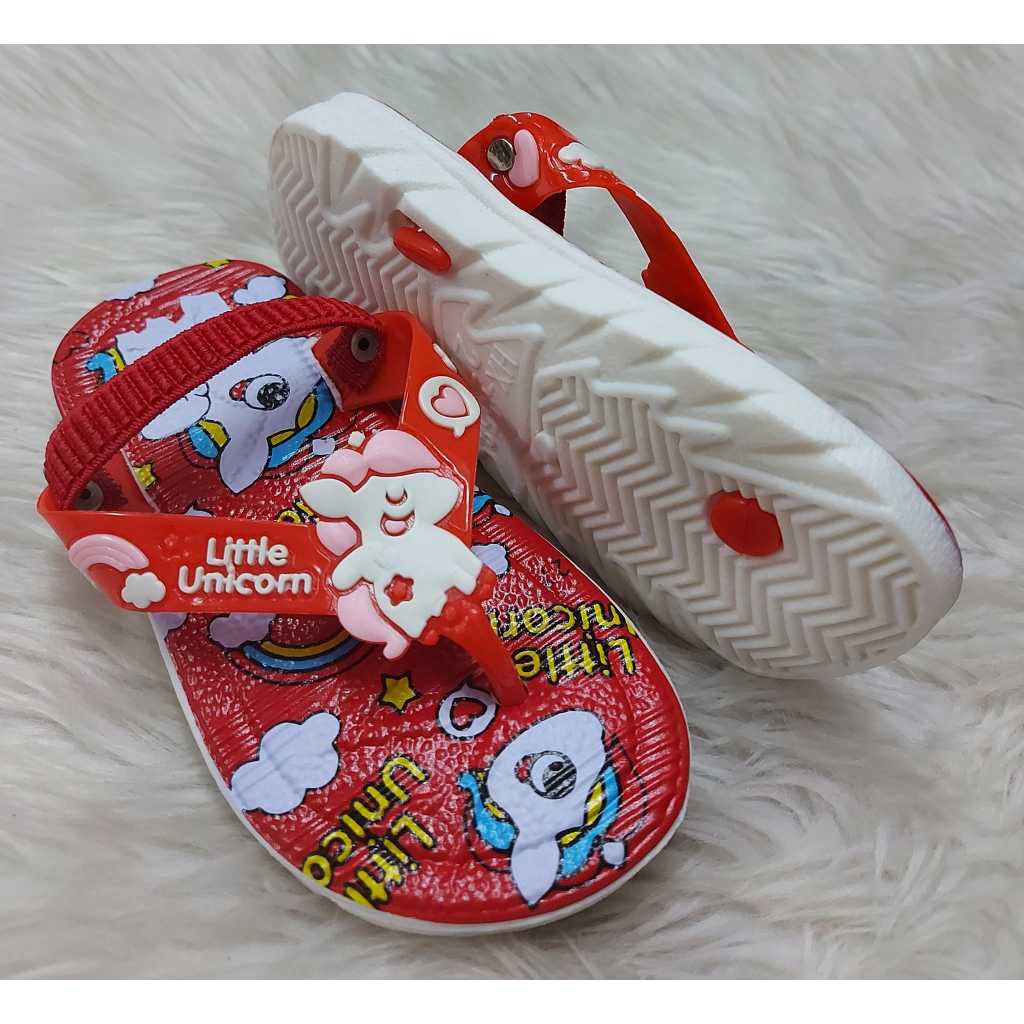 Little Unicorn Rubber Slippers for Girls up to 2 years Old (With Sound ...