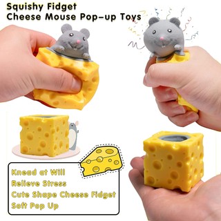 Cute Squishy Toys Cheese Mouse Toys Funny Rat Cup Squeeze Cup Toys for ...