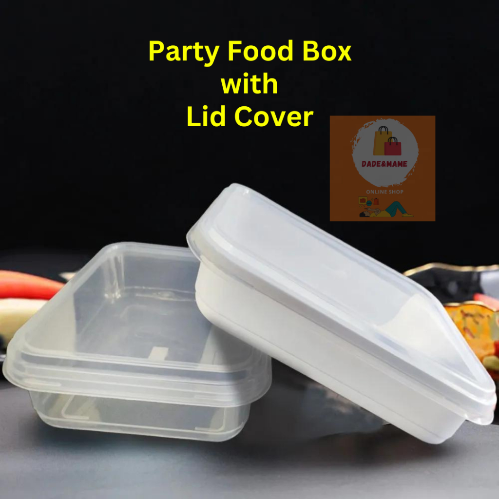 D&M 1pc Food Container for Party Durable Big Snacks Tupperware Tray ...