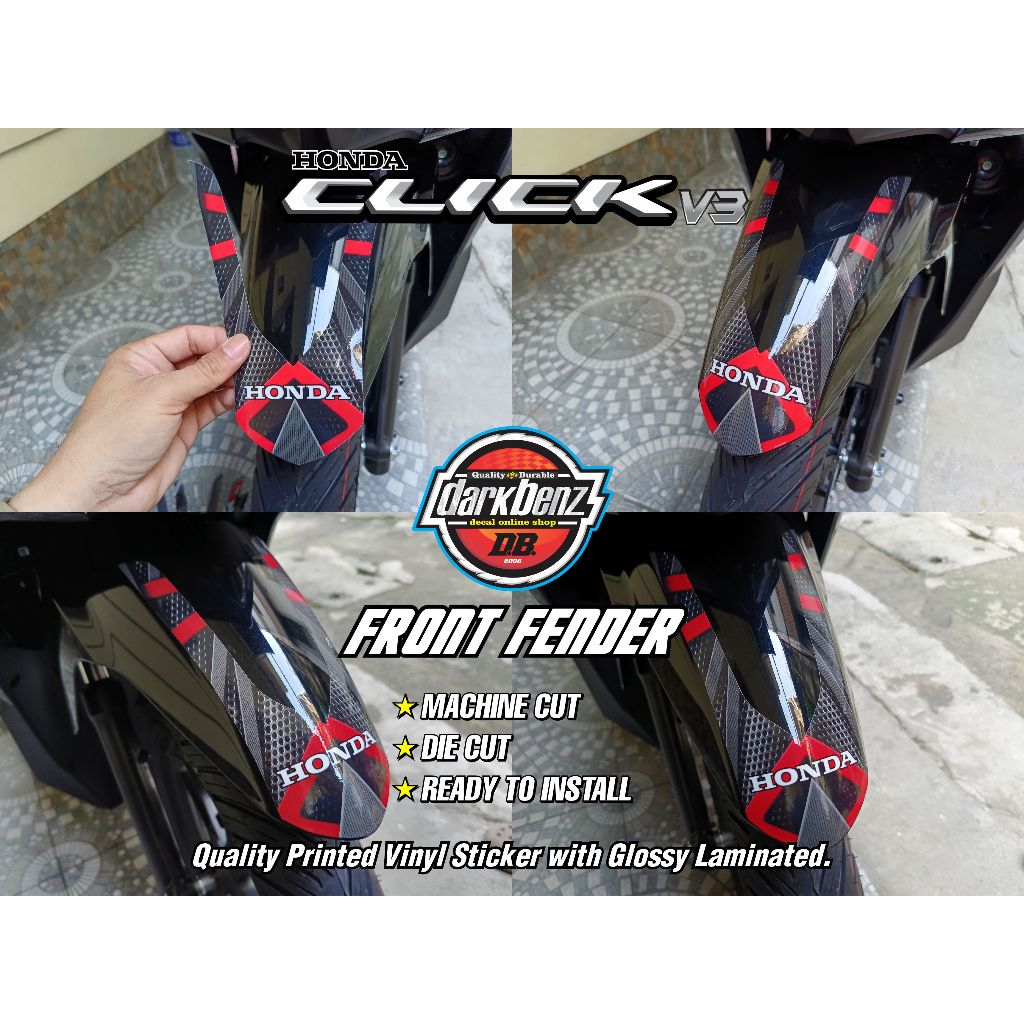 Honda Click Version 3 New concept quality printed sticker decal ...
