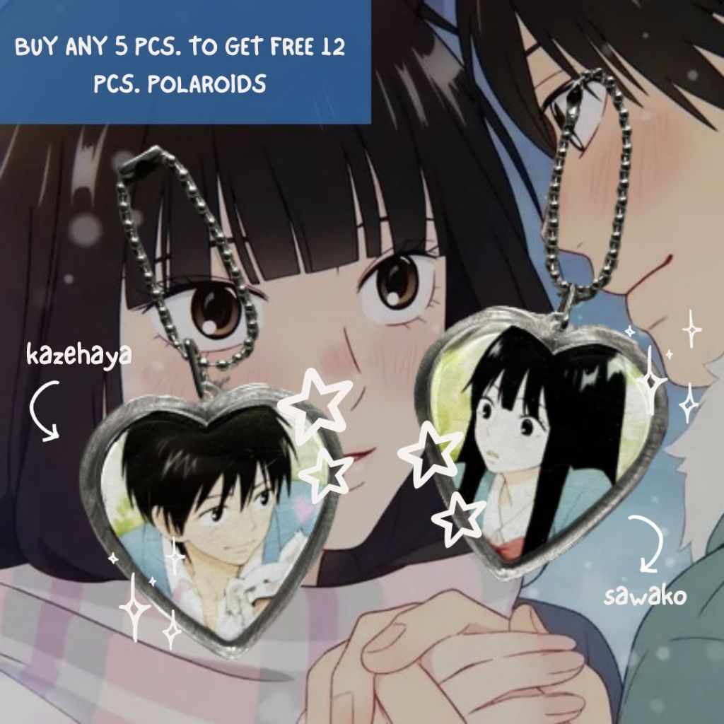 Kimi ni Todoke Kazehaya and Sawako Matching Heart Anime Keychain ...