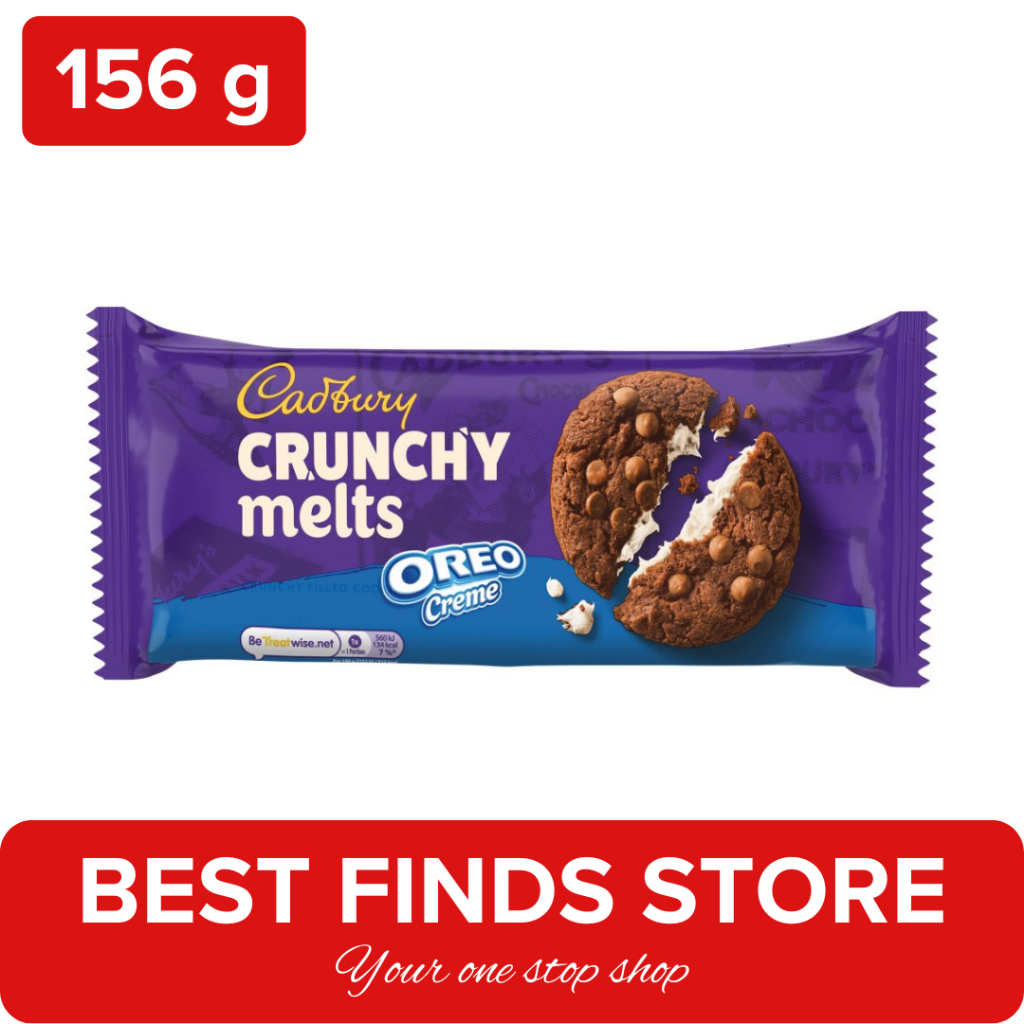 Cadbury Crunchy Melts Oreo Creme Chocolate Chip Cookies 156g | Shopee ...