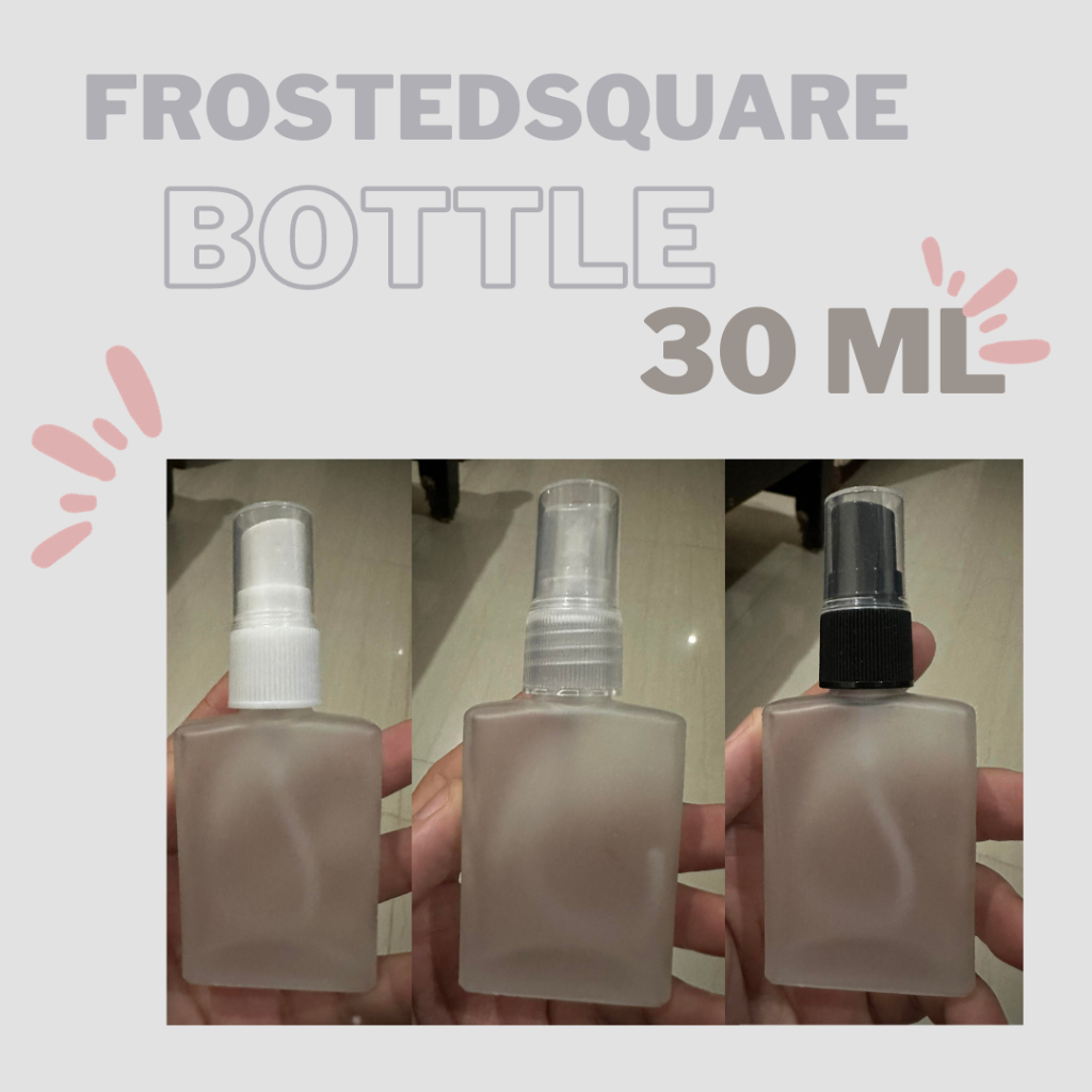Square Perfume Bottle Clear or Frosted 50ml/30ml | Shopee Philippines
