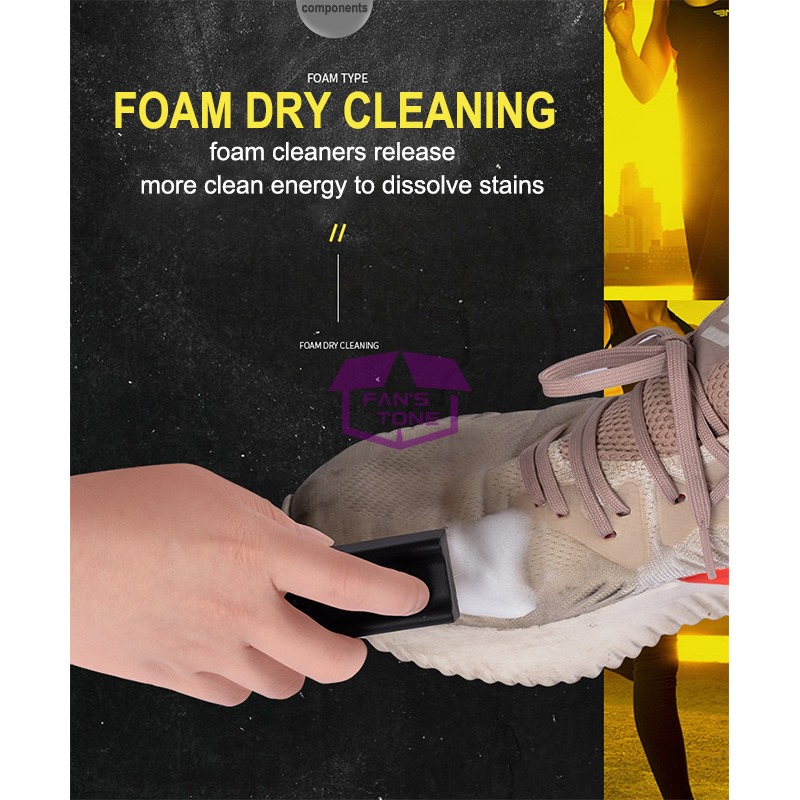 3in1 Shoe Cleaner Foam Premium Sneakers Dry Cleaning Kit Sneaker White ...