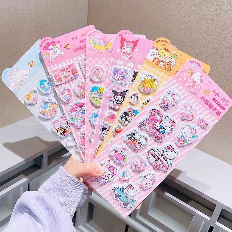 Cute Cartoon 3D sticker with glitters | Shopee Philippines