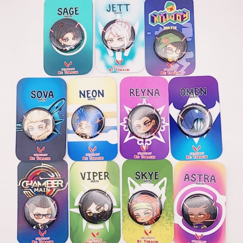 VALORANT AGENTS BUTTON PINS | Shopee Philippines