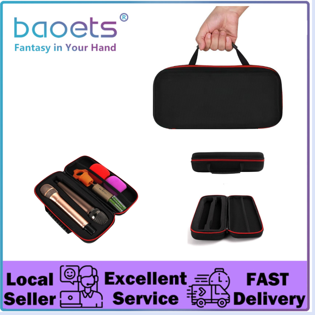 Portable Microphone case for Two Mics Protect Microphone Bag | Shopee ...