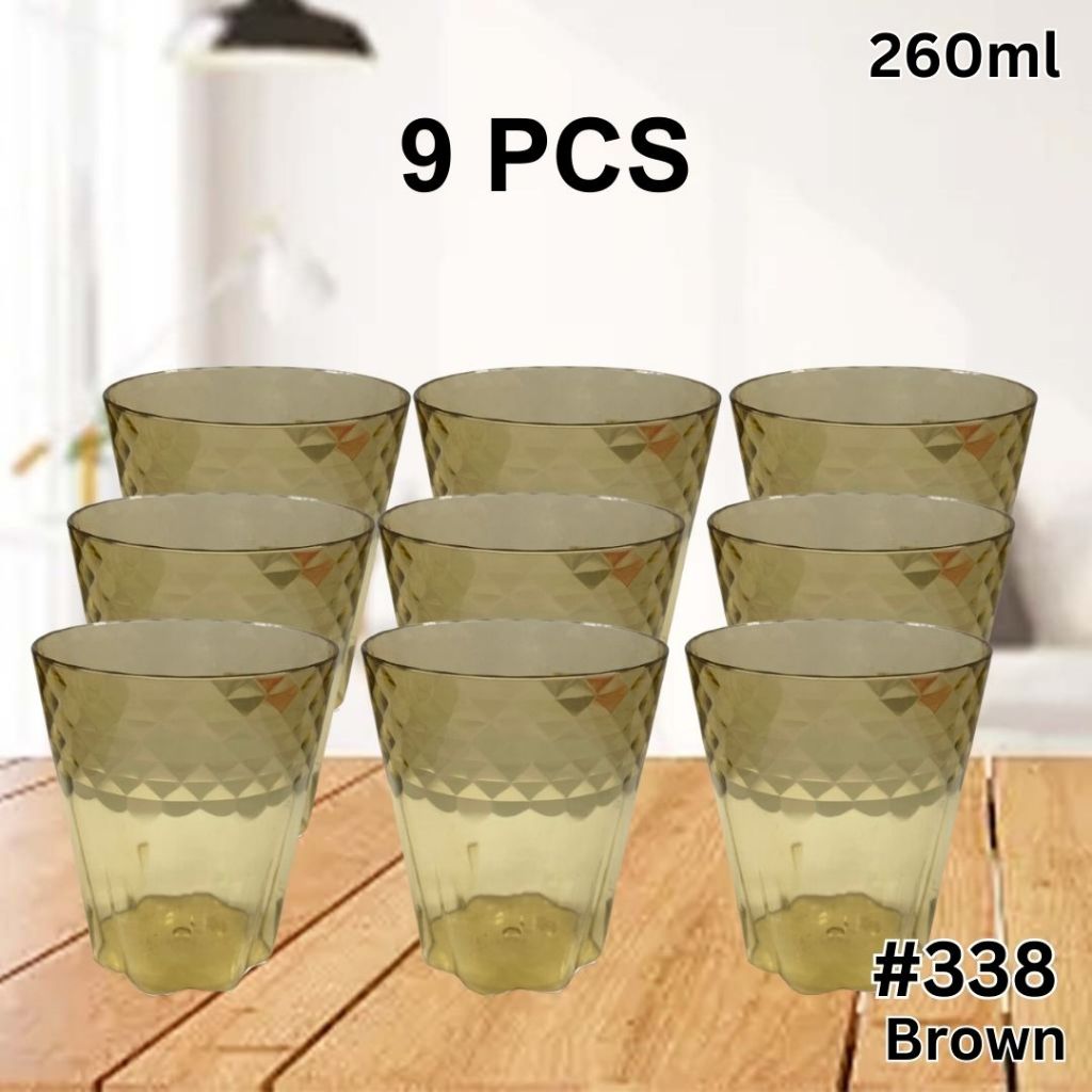 9pcs Cups for 100php Style Acrylic High Grade Plastic Drinking Cups ...