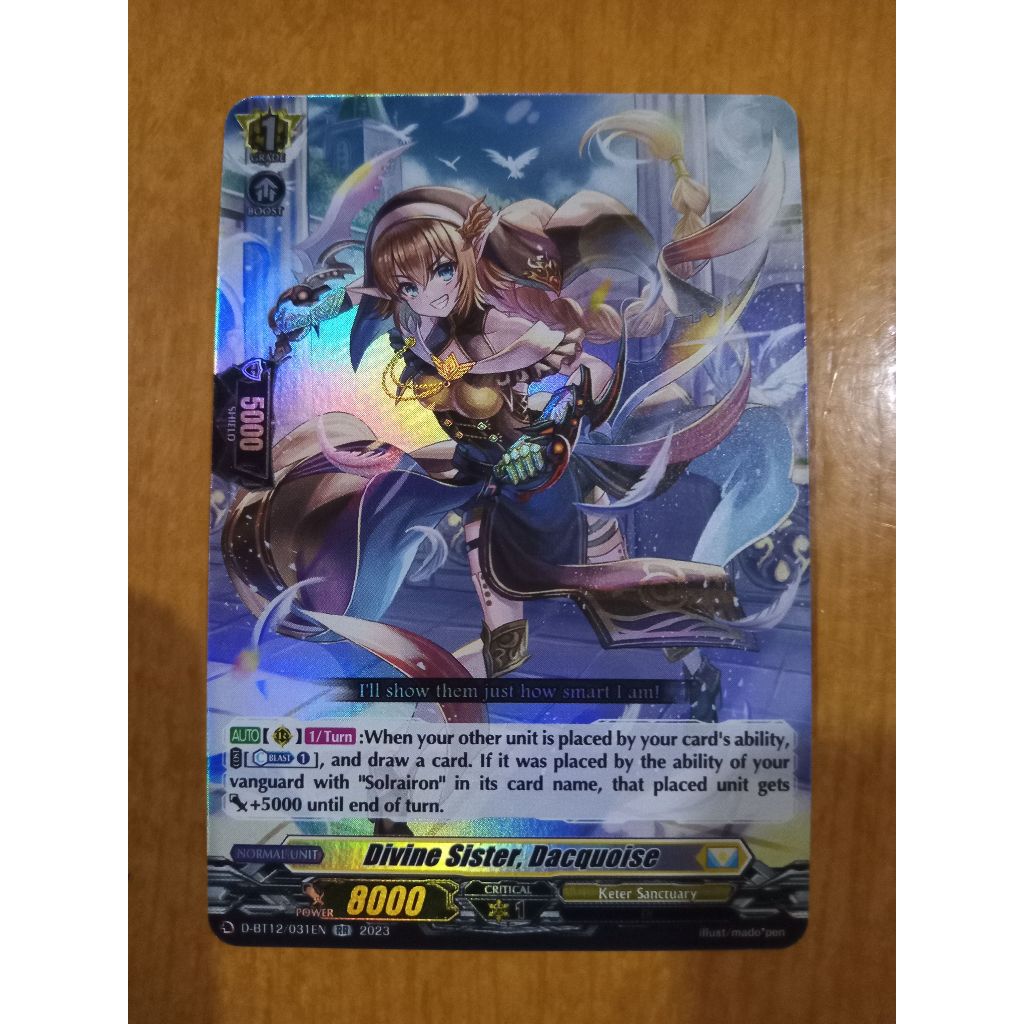 CFV Divine Sister, Dacquoise D-BT12 RR | FR Cardfight Vanguard English Keter Sanctuary | Shopee ...