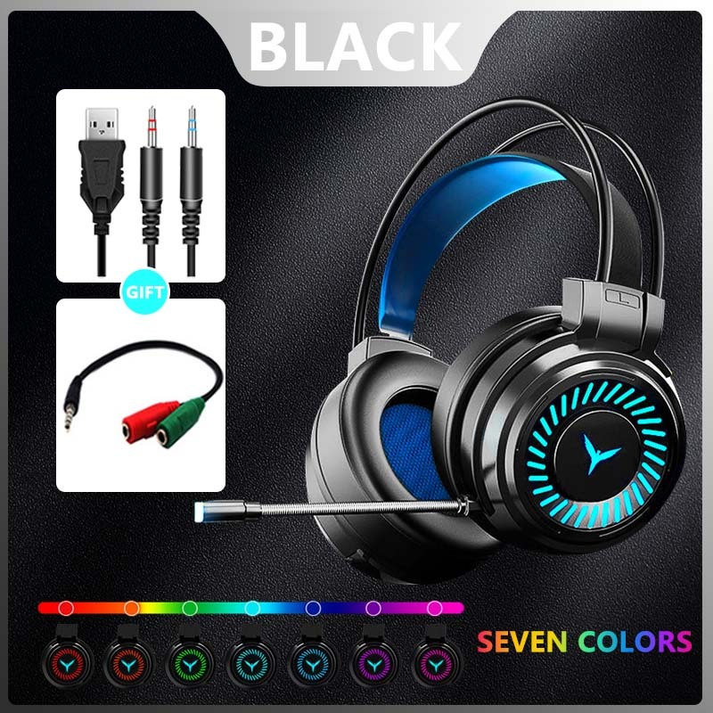 MKEPS G7 RGB Wired Headphones Gaming Headset With Mic Noise ...