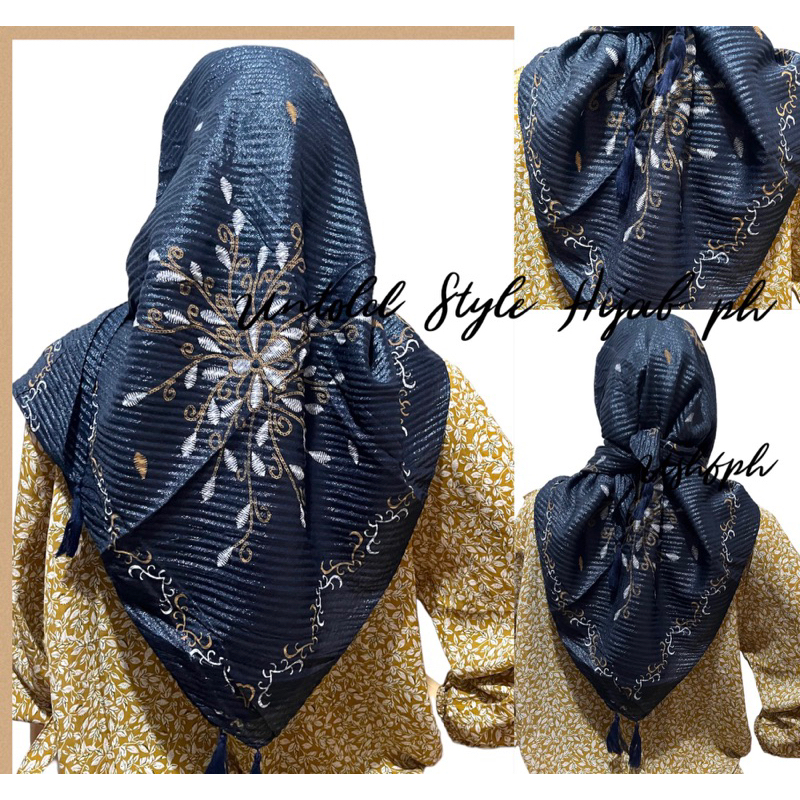 BESTSELLER SATIN TRIANGLE HIJAB WITH TASEL (square) | Shopee Philippines