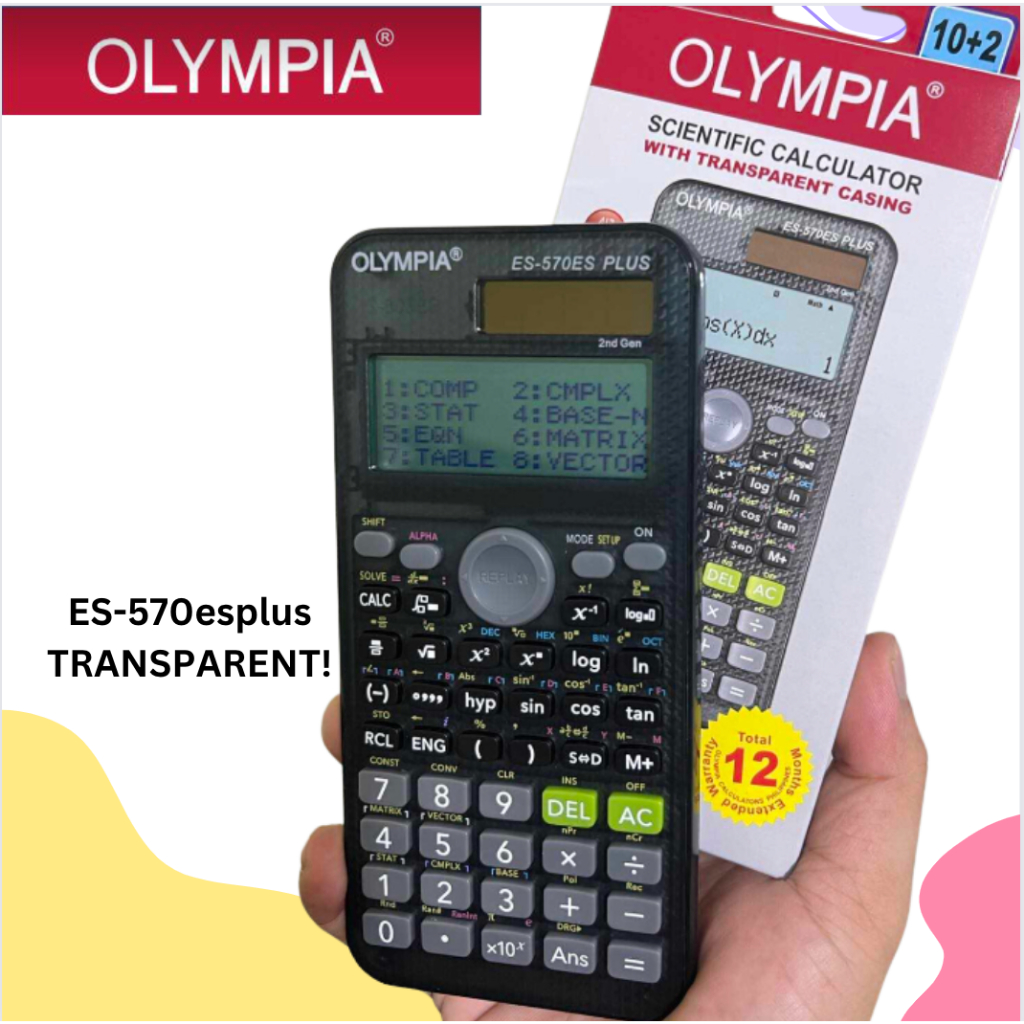 NEW OLYMPIA ES-570ES PLUS 2nd Gen. in TRANSPARENT Casing | Shopee ...