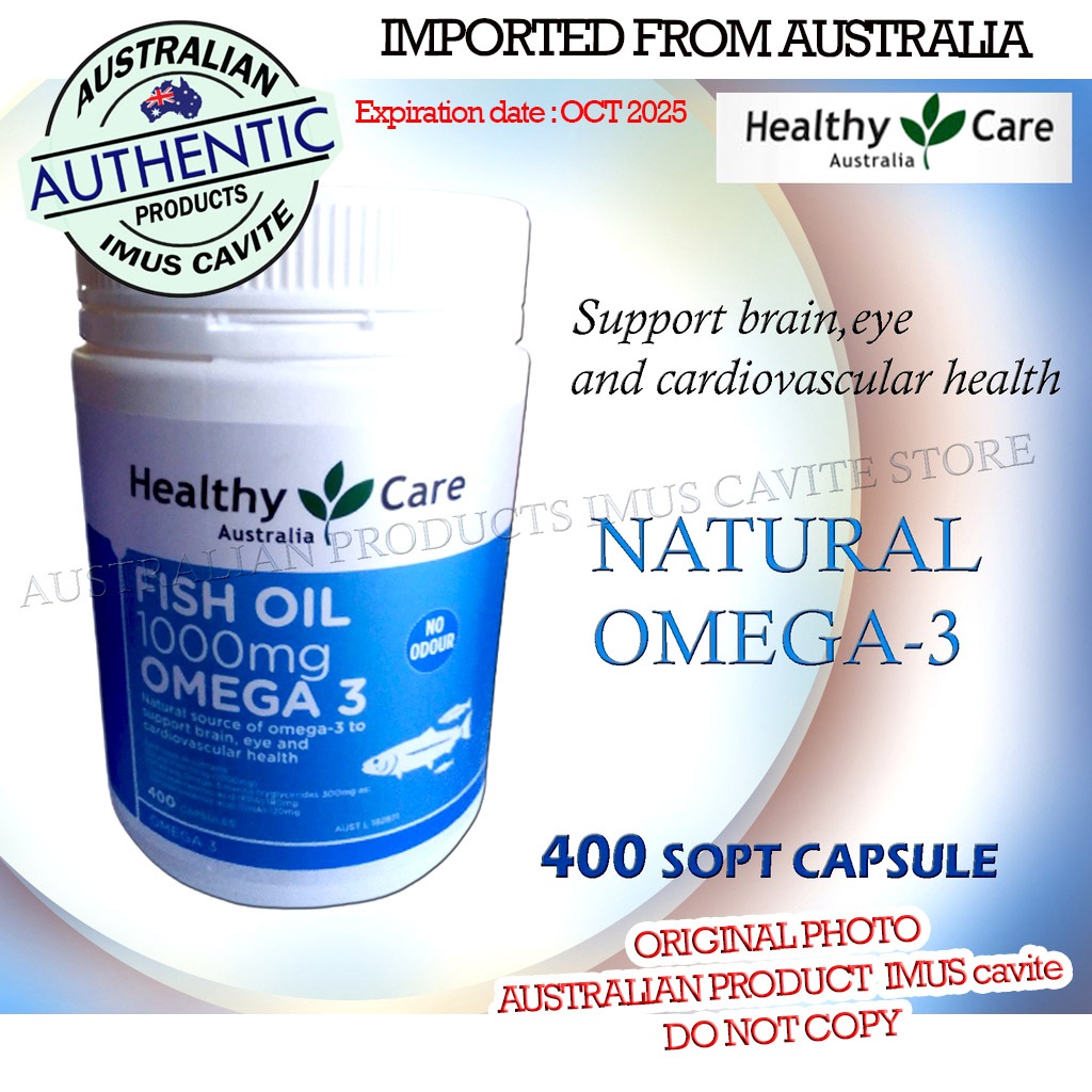 Healthy Care FISH OIL 1000mg Omega 3 (400 Capsules) | Shopee Philippines