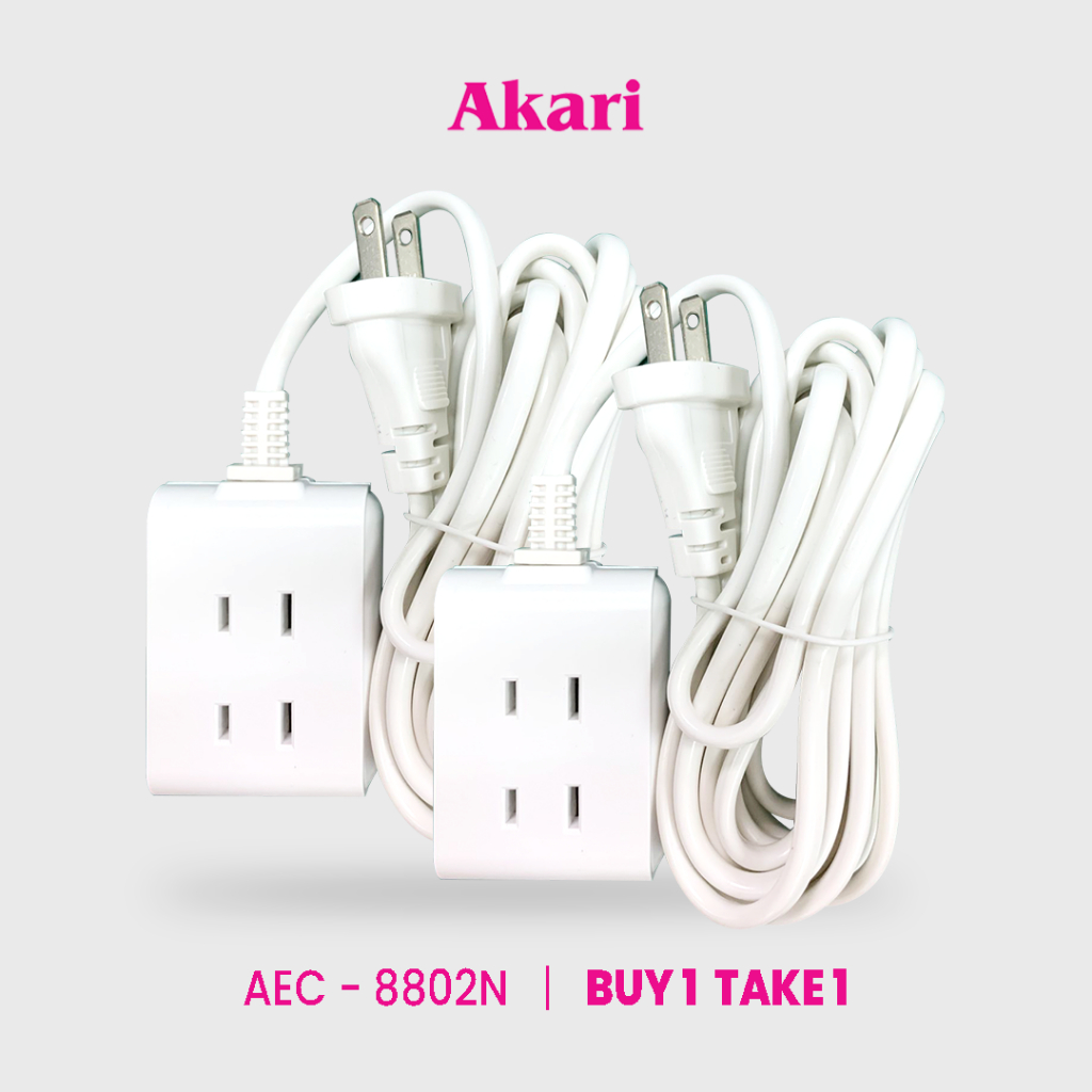 Akari Buy 1 Take 1 3-Gang Extension Cord (AEC-8802N) | Shopee Philippines