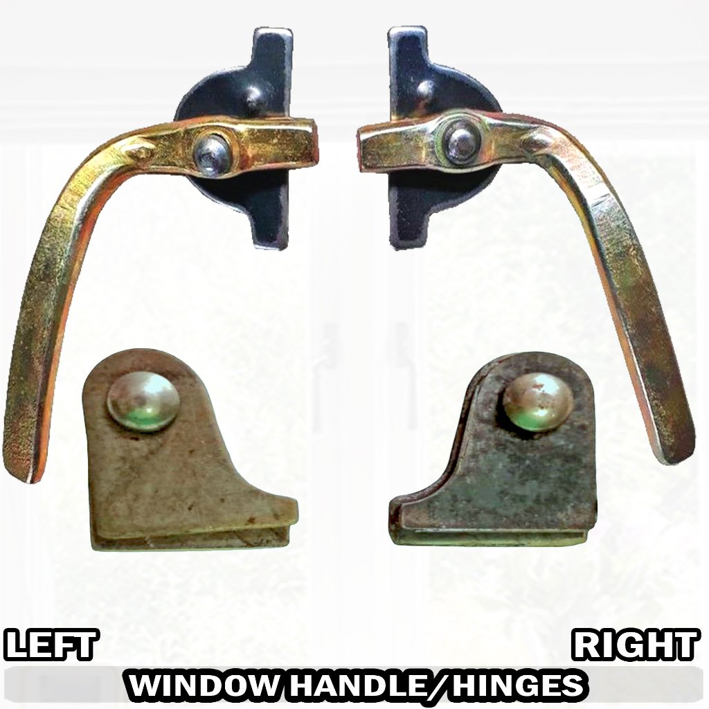 STEEL WINDOW HANDLE AND WINDOW HINGES (Left/ Right) | Shopee Philippines