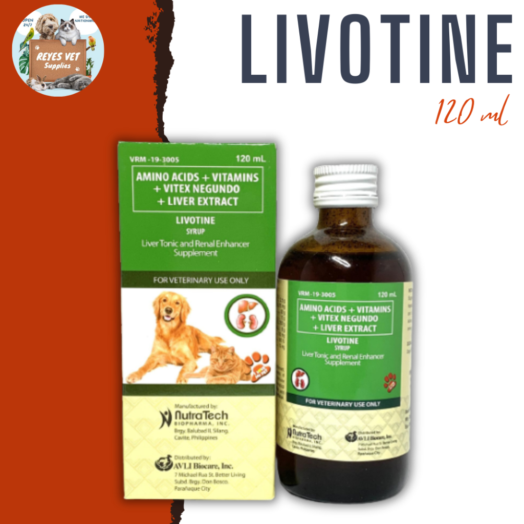 [VET SUPPORT] Livotine Syrup 120ml (Liver Tonic and Renal Enhancer for ...