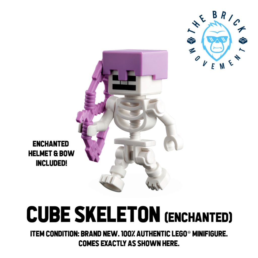 LEGO® MINECRAFT Cube Skeleton (Enchanted) Minifigure | Shopee Philippines