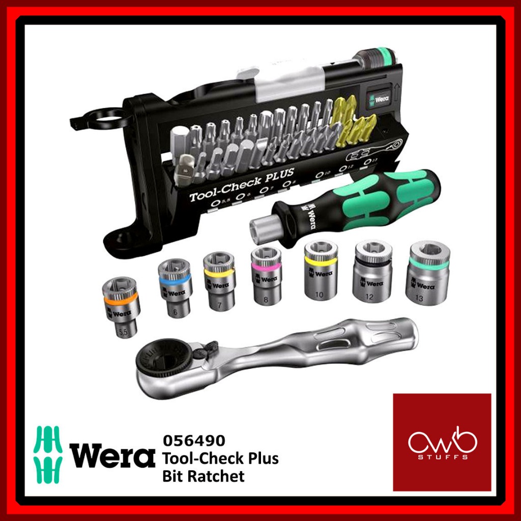 Wera Tool-Check PLUS Bit Ratchet Metric Set - 39 pc Tool Check Plus ...